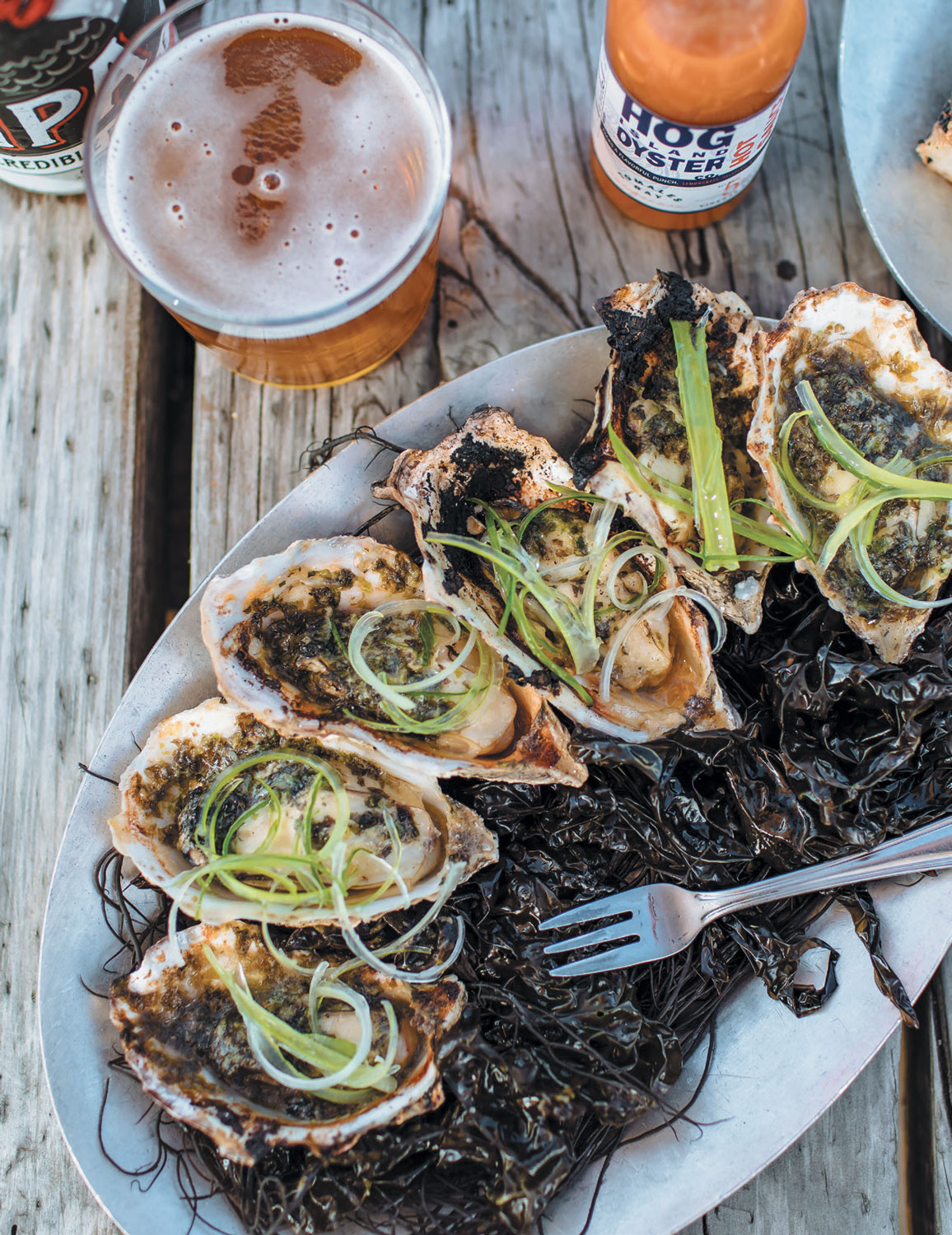 Miso Nori Butter Grilled Oysters